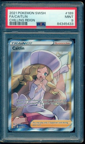 2021 Pokemon Chilling Reign #189 Caitlin Full Art PSA 9 Mint | eBay