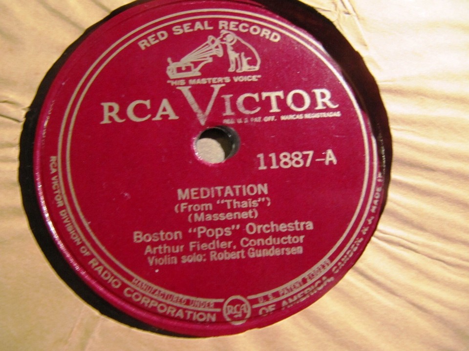 1935 Robert Gundersen VIOLIN Handel LARGO THAIS Meditation Fiedler ...