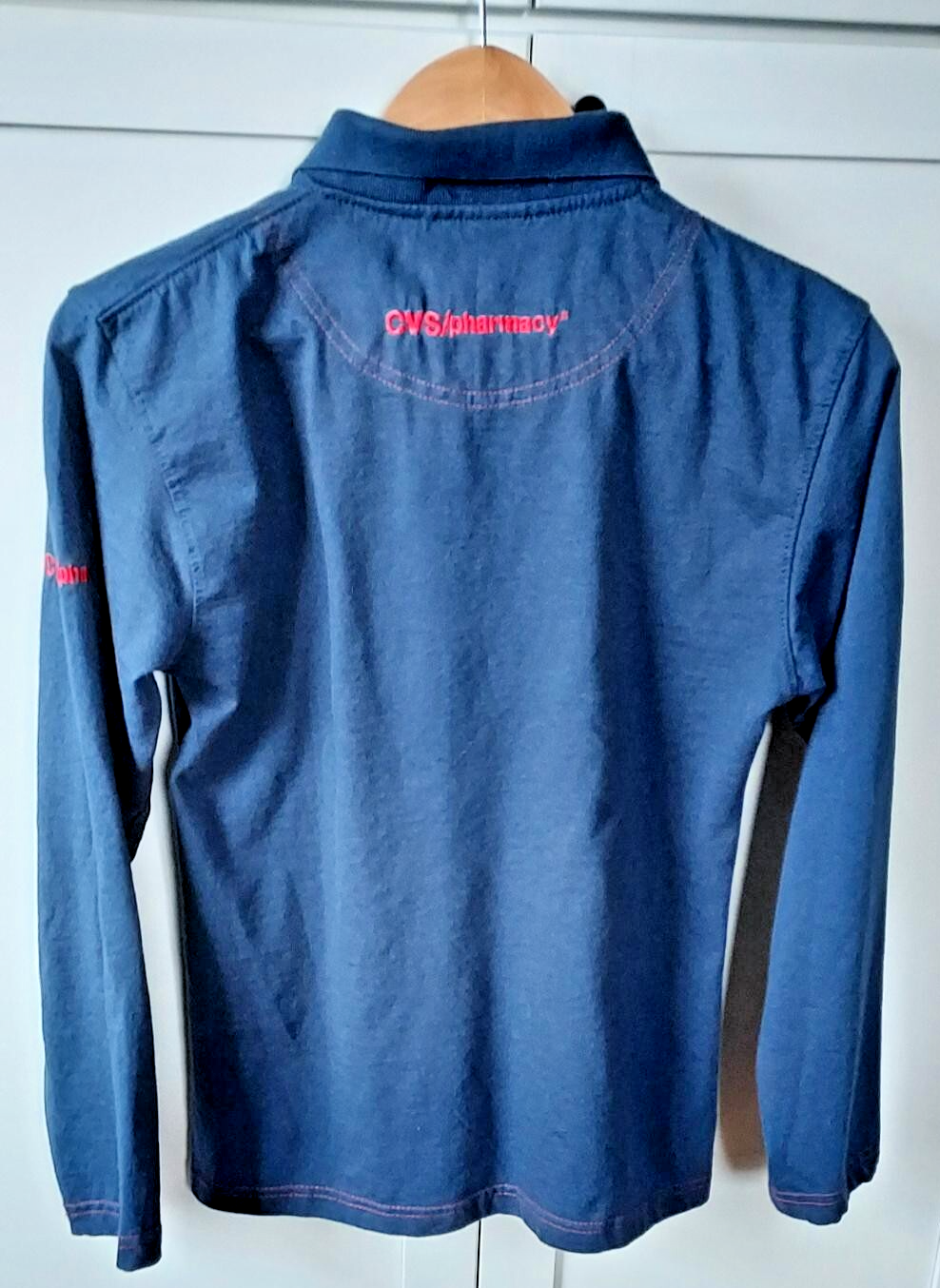 CVS Blue XL Women's Shirt LONG Sleeve Employee Uniform Polo Shirt Red ...