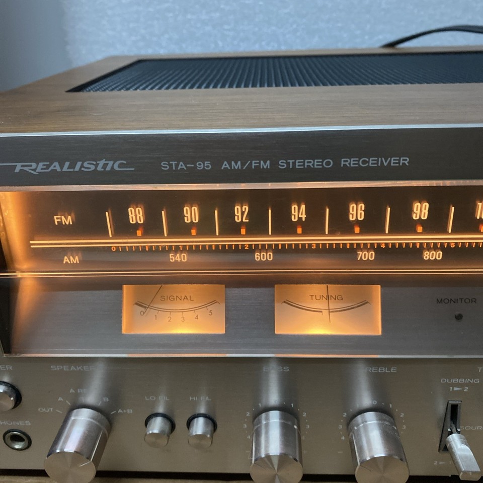 Vtg Realistic Stereo Receiver - STA-95 - Wood Veneer - 45 Watts - Parts ...