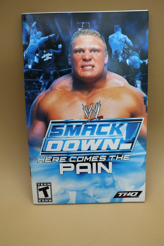 WWE SmackDown Here Comes Pain PlayStation 2 PS2 Black Label Game Manual ...