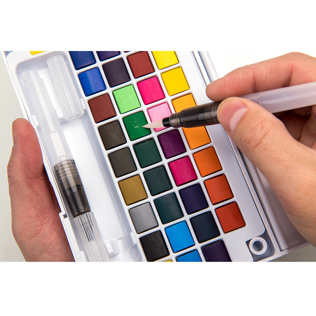 Watercolor Paint Set 24 Watercolors Travel Watercolor Brush Kit ...