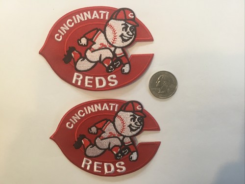 (2) CINCINNATI REDS Vintage Embroidered Iron On Patches Patch Lot 4” X ...