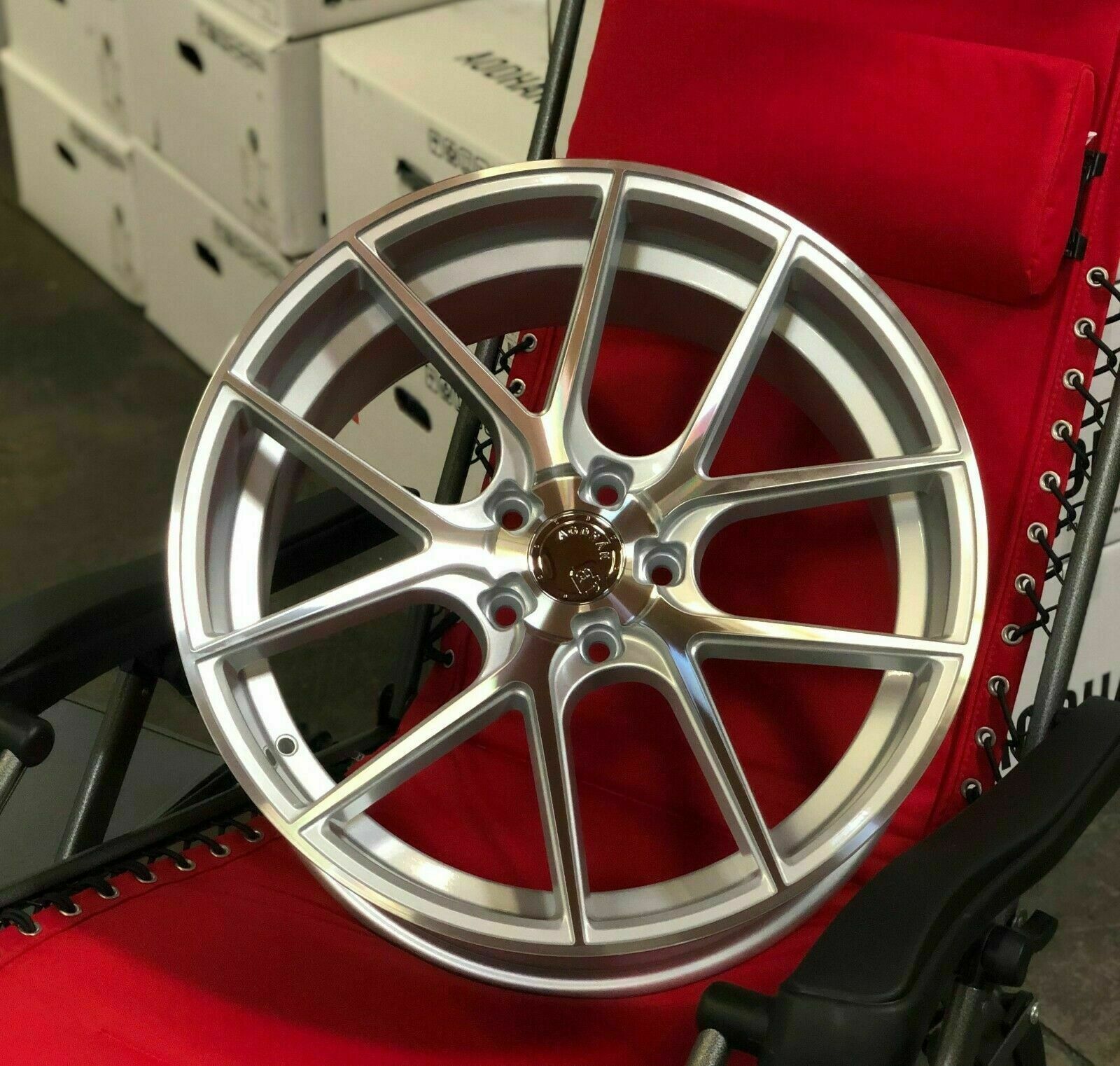 Aodhan AFF3 20" Silver Machined Wheels 20x10.5 +35 5x120 Rims Set 4 | eBay