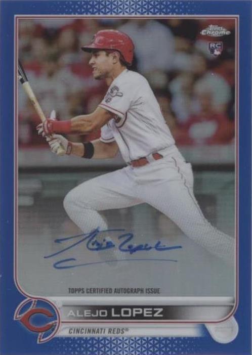 2022 Topps Chrome - Rookie Autographs Alejo Lopez #RA-AL Blue Refractor ...