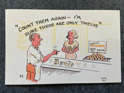 Count them again...Vintage Elmer Anderson Comic Postcard | eBay