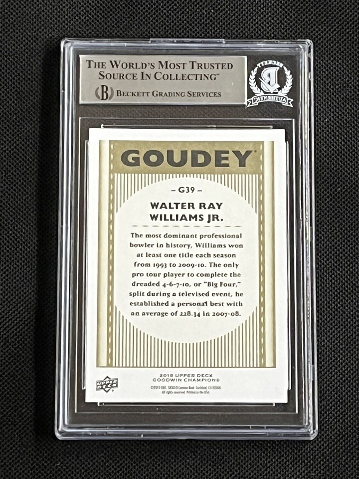 WALTER RAY WILLIAMS JR. 2019 UD GOODWIN CHAMPIONS SIGNED AUTO CARD BAS ...