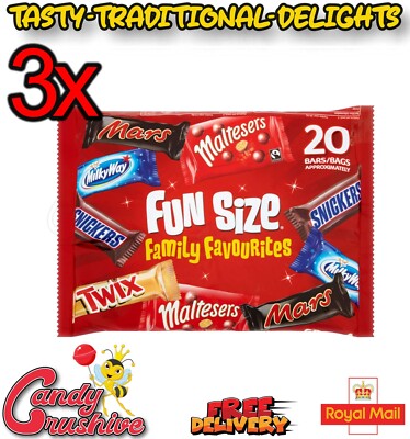 3 BAGS Mars Variety Fun Size Bag 358g (BEST BEFORE 27/10/2024) | eBay UK