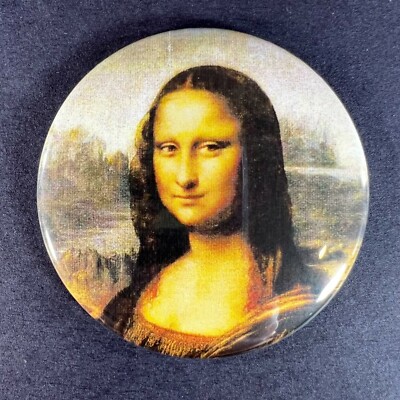 Mona Lisa (Choose 2.25" Magnet or 2.25" Button Pin) Leonardo da Vinci ...