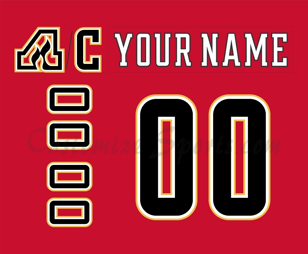 Calgary Flames Customized Number Kit For 2017-2020 Home Uniform | eBay