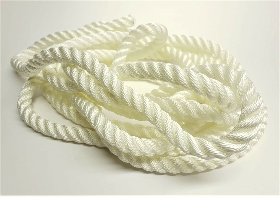 POLYESTER 3 STRAND ROPE Anchor Mooring Classic Yacht Rigging Painter | eBay