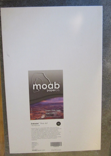 Moab Paper Entrada Fine Art Inkjet 11x17 190 Natural 25 Sheets Rag ...