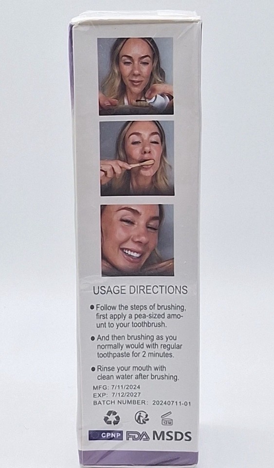 Purple Toothpaste Teeth Whitening Whitener 30 mL Tube - NEW SEALED | eBay