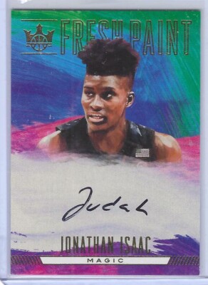 JONATHAN ISAAC 2017-18 PANINI COURT KINGS FRESH PAINT ROOKIE AUTO RC # ...