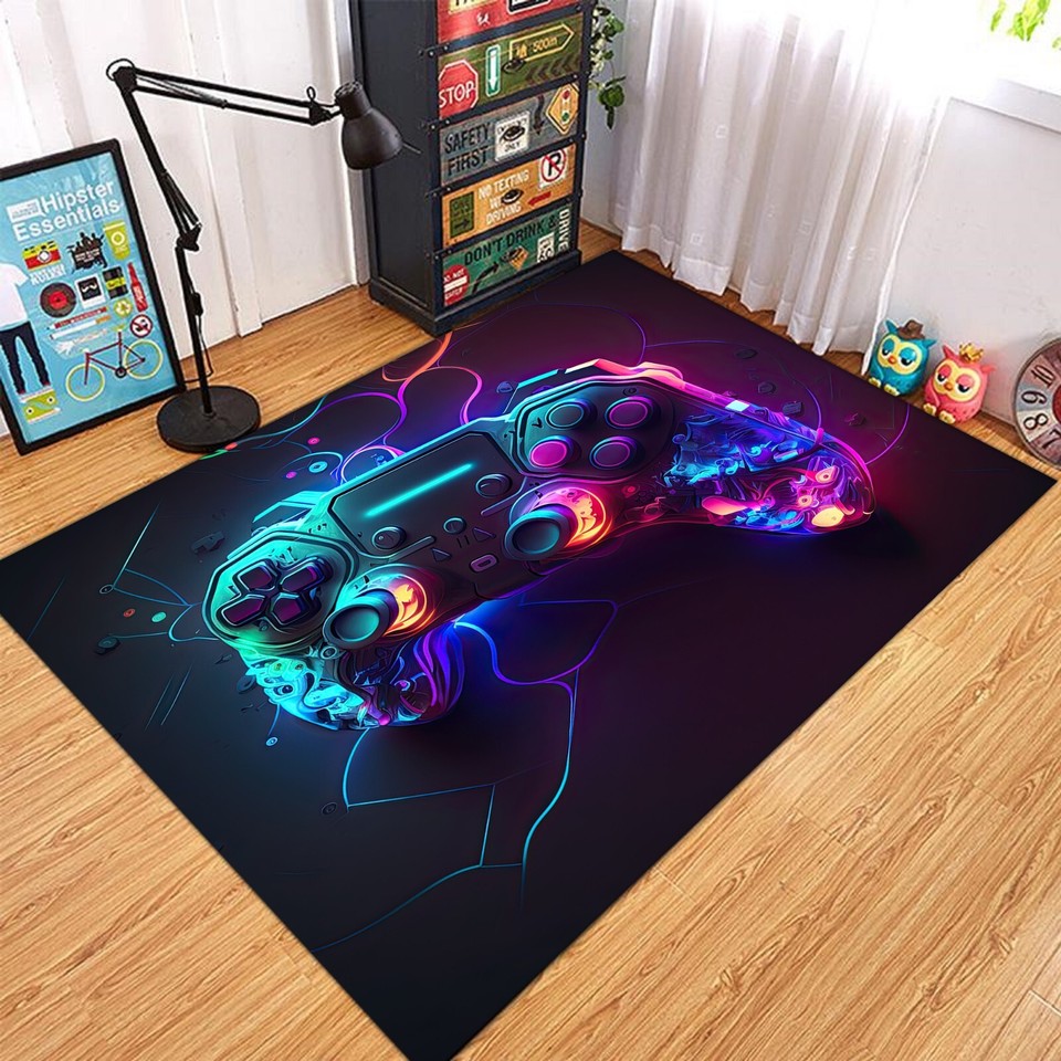 Gamer Rug, Game Room Rug, Gaming Rug, Joysticks Rug, Populer Rug, Gift ...