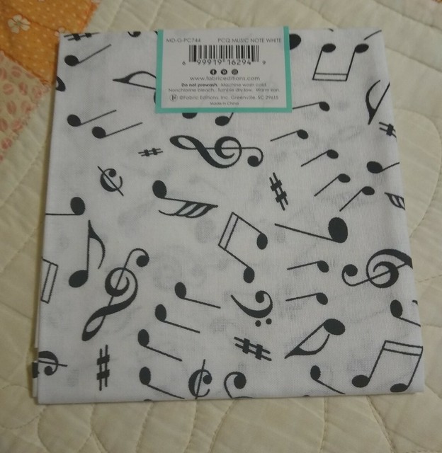 Fabric Editions Musical Notes Fat Quarter Single 100 Cotton for sale ...