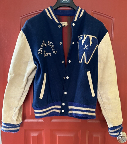 SCHAFER SPORTING GOODS 1971 LETTERMAN JACKET "RON" 22x27.5" WILTON ...