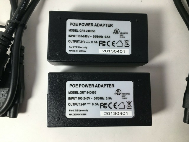 Hikvision POE Camera Power Supply Adapter GRT-240050 24V 500MA for sale ...