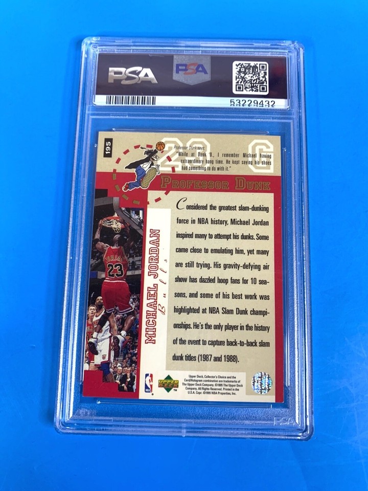 1995 UD Collector's Choice #195 Michael Jordan (HOFer) - PSA: Near Mint ...