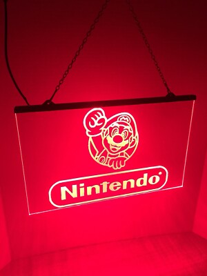 Nintendo Mario Led Neon Light Sign Game Room Man Cave | eBay