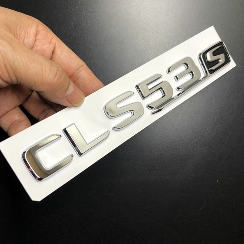 1Set CLS53S Chrome Black S Car Rear Trunk Lid Sticker Emblem For ...