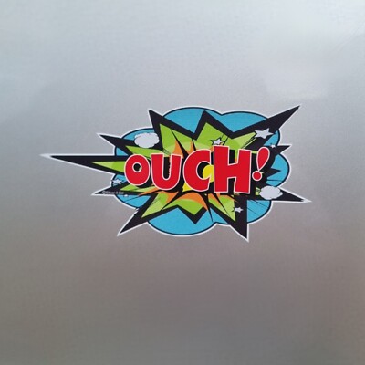 Ouch Speech Bubble Comic Book Cartoon Vinyl Sticker Decal For Car Van ...