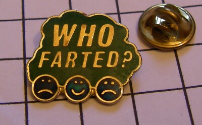 WHO FARTED ? humourous vintage pin | eBay