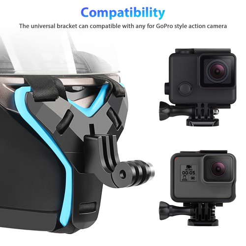 Full Face Helmet Chin Mount Motorcycle Strap Bracket for GoPro Hero 9 8 ...