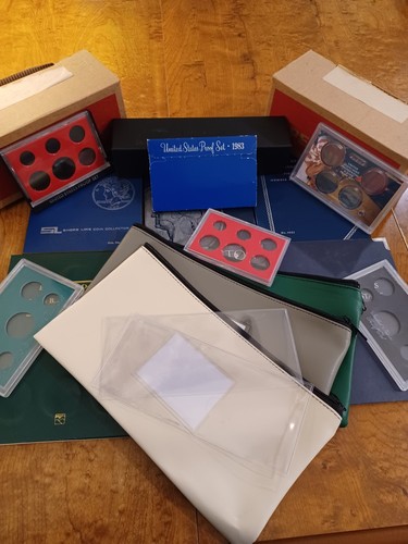 Huge Lot Of Coin Storage Supply Including Boxes, Albums, Proof Sets And ...