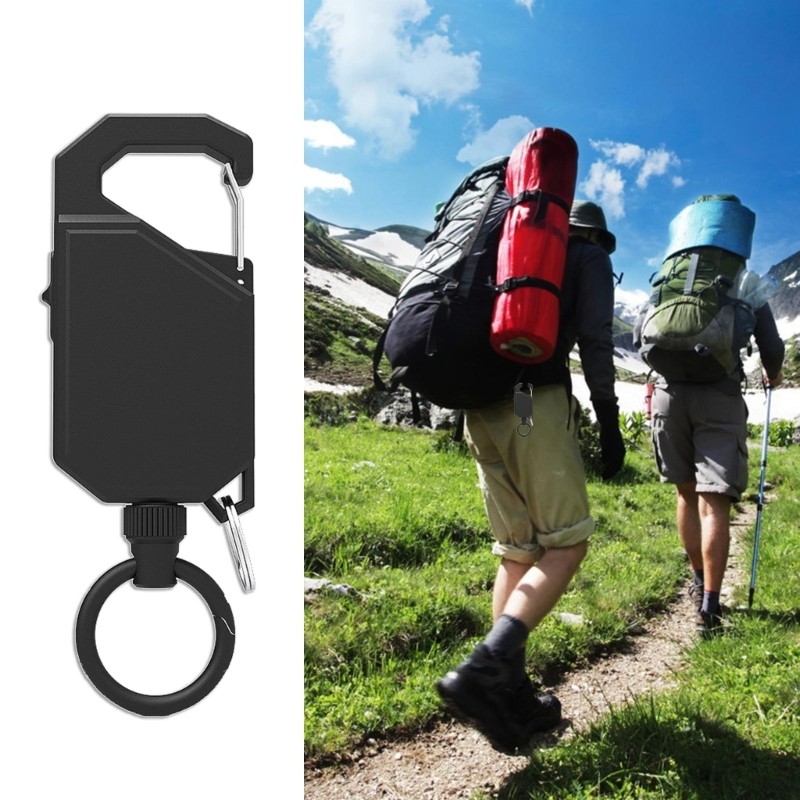 100CM Multifunctional Roll Retractable Keychain Bag Recoils ID-Card ...