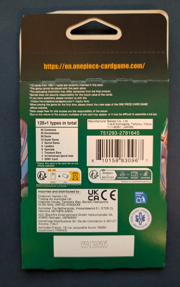 One Piece OP-12 Legacy of the Master Sleeved Booster Packs English TCG ...