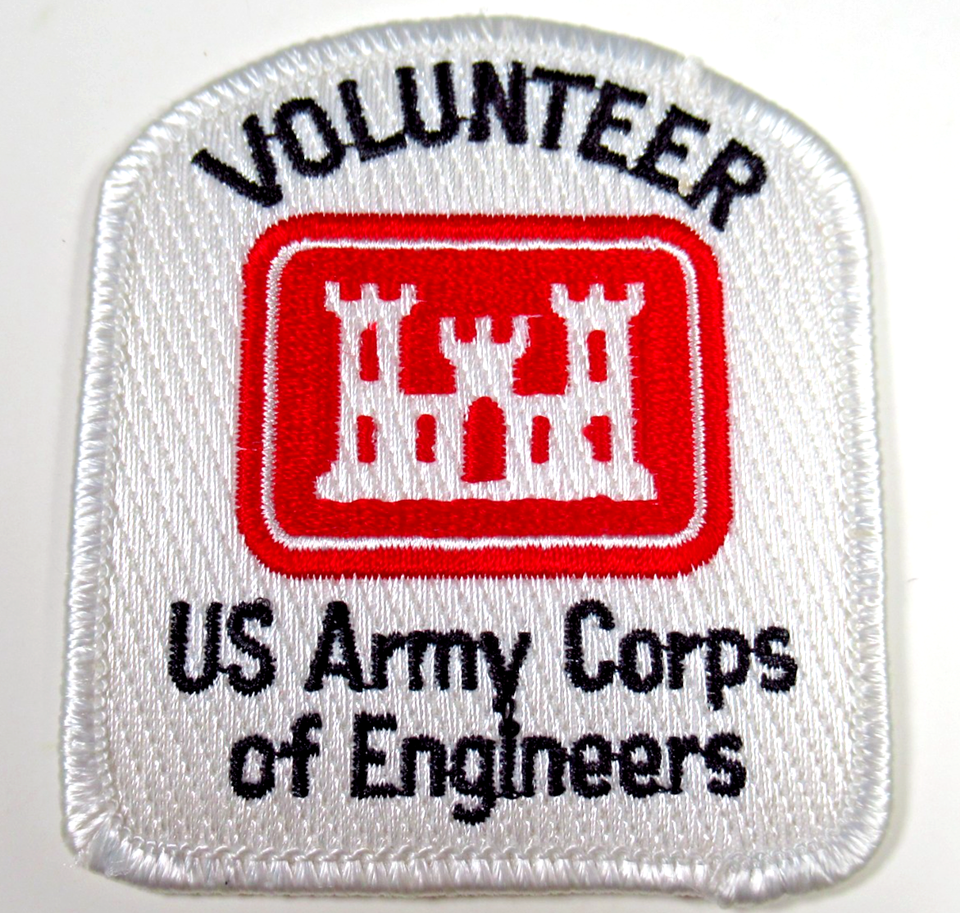 US Army Corps of Engineers Volunteer Patch Red White Iron On ...