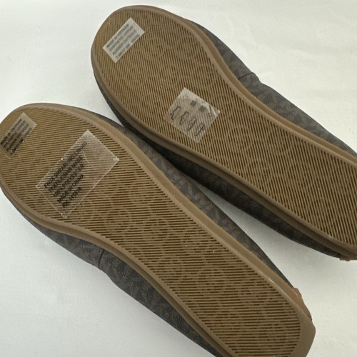 Michael Kors ERICA Fur/Suede/Canvas Slippers Loafer Moccasins Shoes ...