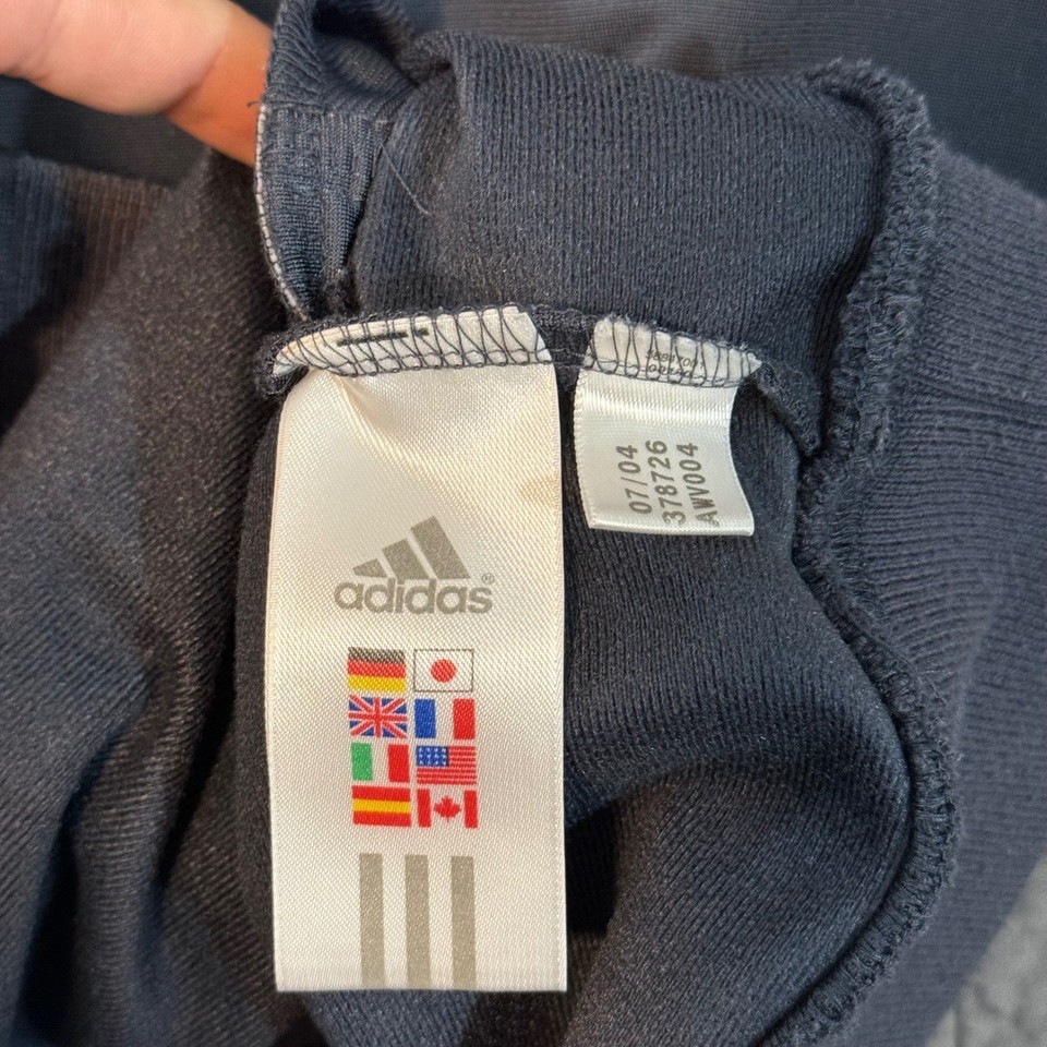 Vtg Y2K Adidas Jacket Men's Small Blue Track Warmup Sportswear Full Zip ...