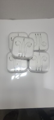 5pcs Earbuds for iPhone/iPod Ear Pods Wired 3.5mm Headphone New Sealed ...
