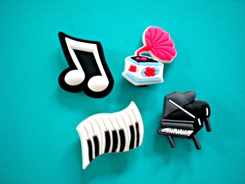 4 Music Notes Piano Shoe Charm Design Accessories Compatible w/ Croc | eBay