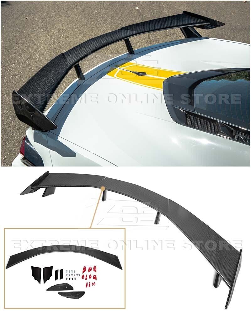 EOS GM Carbon Fiber High Rear Trunk Spoiler Wing For Corvette C8 20-Up ...