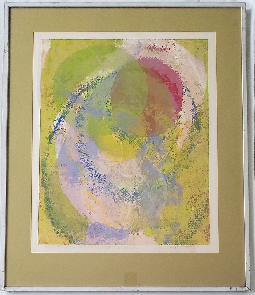 Connecticut Artist Polly Samuelson, Collage Monoprint 1970 My Beautiful ...