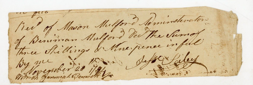 1794 Signed Jesse Seeley Document Bridgeton Cumberland New Jersey Mary ...