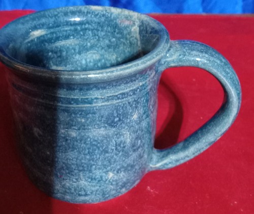 Denim Blue Handmade Studio Pottery KW initials 3.5" Tall Coffee Mug | eBay