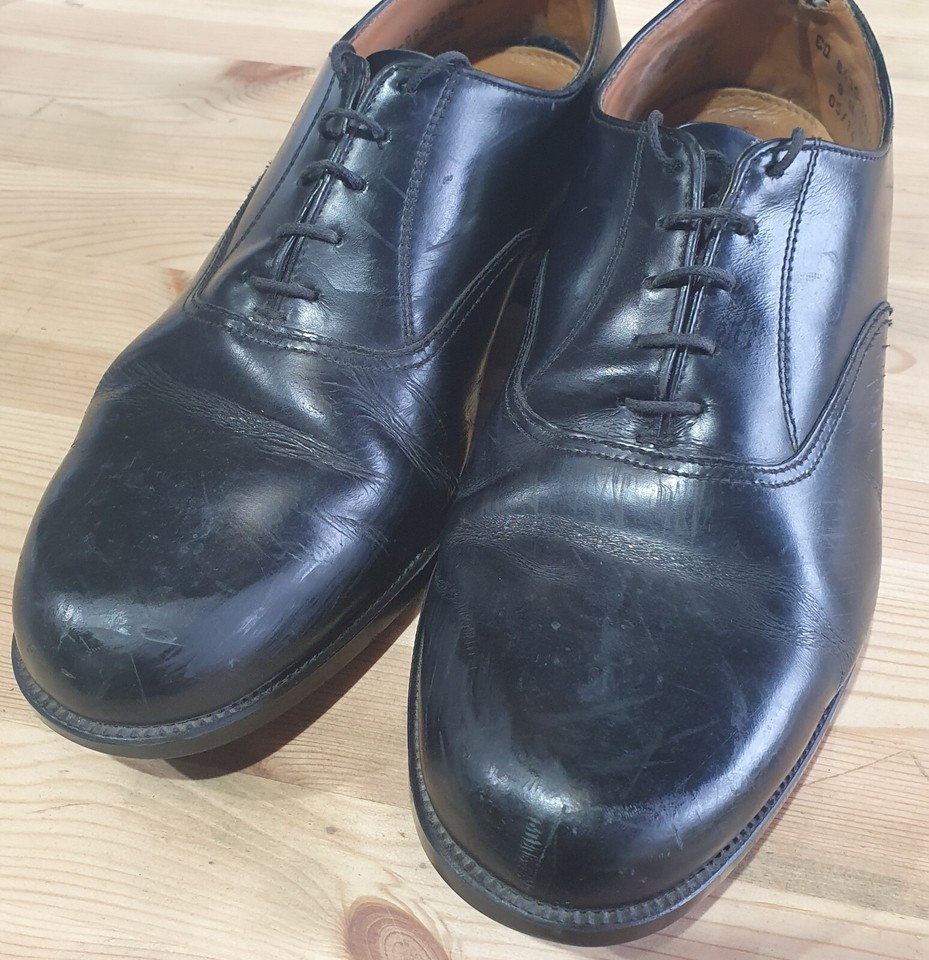 RAF Parade Shoes Black Leather Shoes Cadet Shoes MENS All sizes! | eBay UK