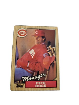 Pete Rose Manager 1987 Topps #393 Cincinnati Reds Baseball Card Mint ...