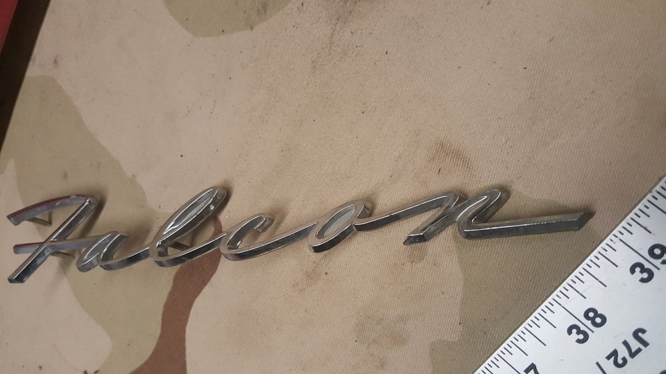 Vintage 1963 Ford Falcon Emblem Metal Script OEM | eBay
