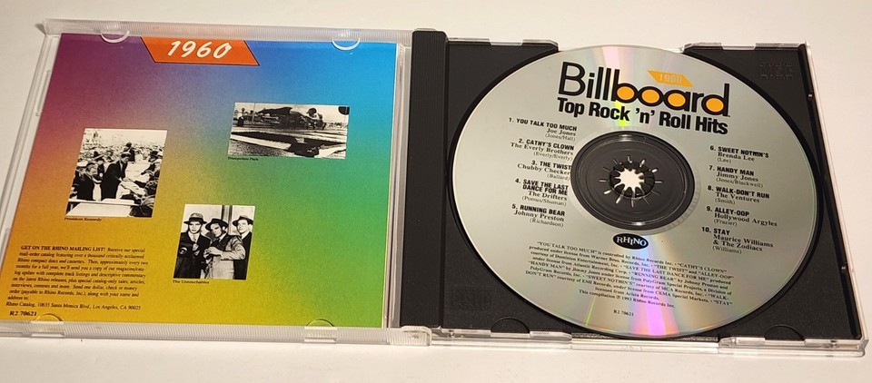 BILLBOARD TOP ROCK 'N' ROLL HITS 1957-1961 5-Disc CD Box Set (Rhino ...