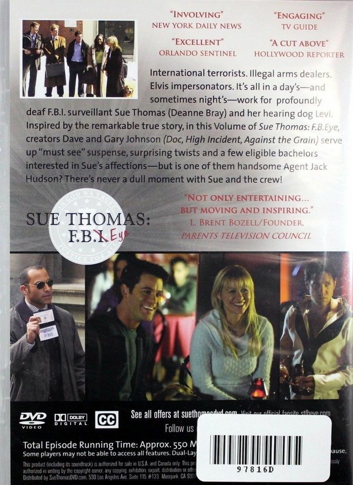 Sue Thomas F.B.EYE Volume 1, 2, 3, 4 and 5 - 56 Episodes NEW 15 DVD Set ...