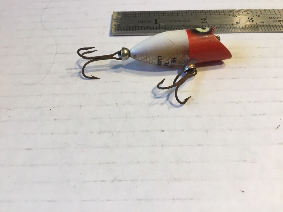 Heddon Tiny Lucky 13 Floating Top Water Plug Fishing Lure Red Head. | eBay