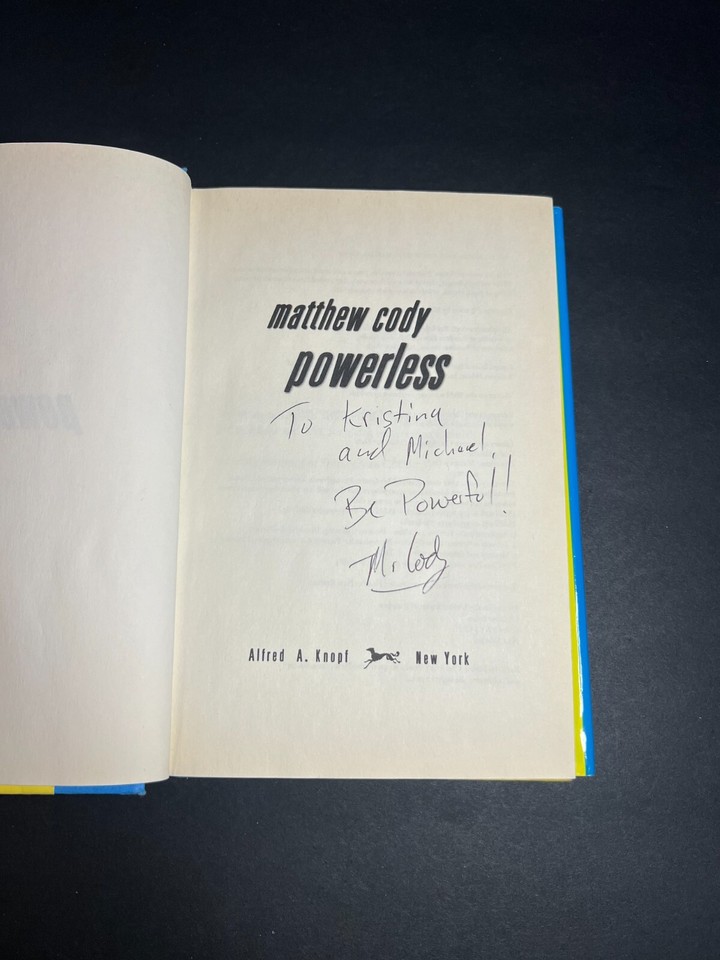*SIGNED* Powerless - Supers of Noble's Green 2009 Hardcover Book by ...