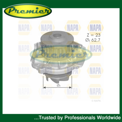 Premier Water Pump Fits Fiat 500 Punto Panda Grande 1.0 1.2 1.4 ...
