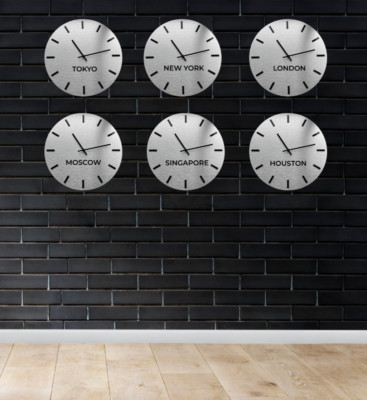 World Time Zone Clock - Modern Hotel Reception Timezone Clocks | eBay