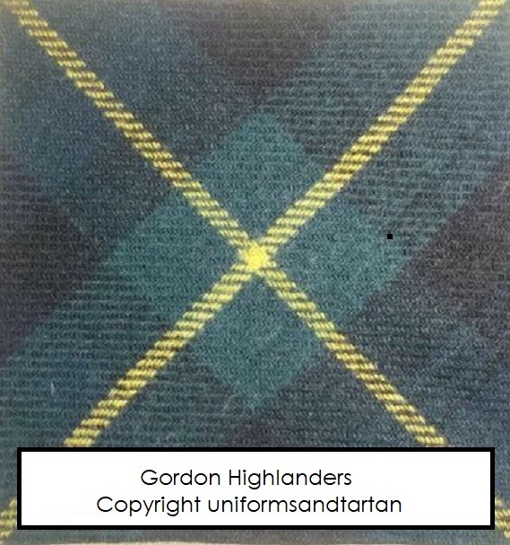 WW2 British Army Gordon Highlanders, tartan patch badge backing for TOS ...